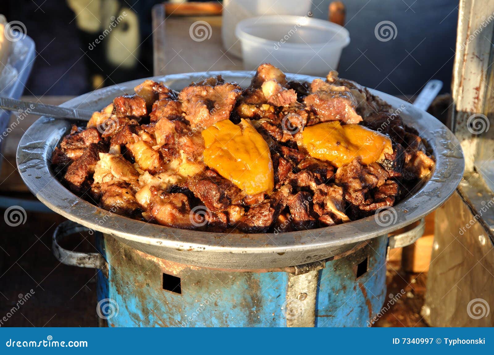 Plate with meat food stock image. Image of maroc, medina - 7340997