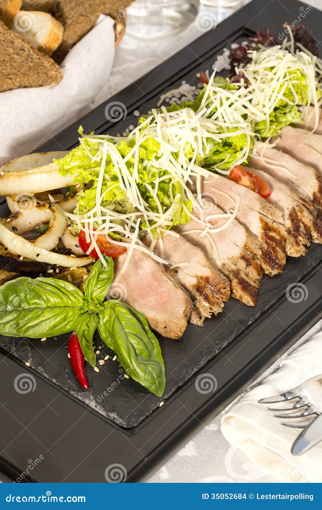 Plate of meat stock photo. Image of grilled, healthy - 35052684