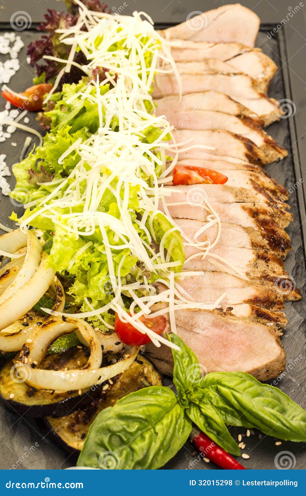 Plate of Meat and Vegetables Stock Photo - Image of color, diet: 32015298