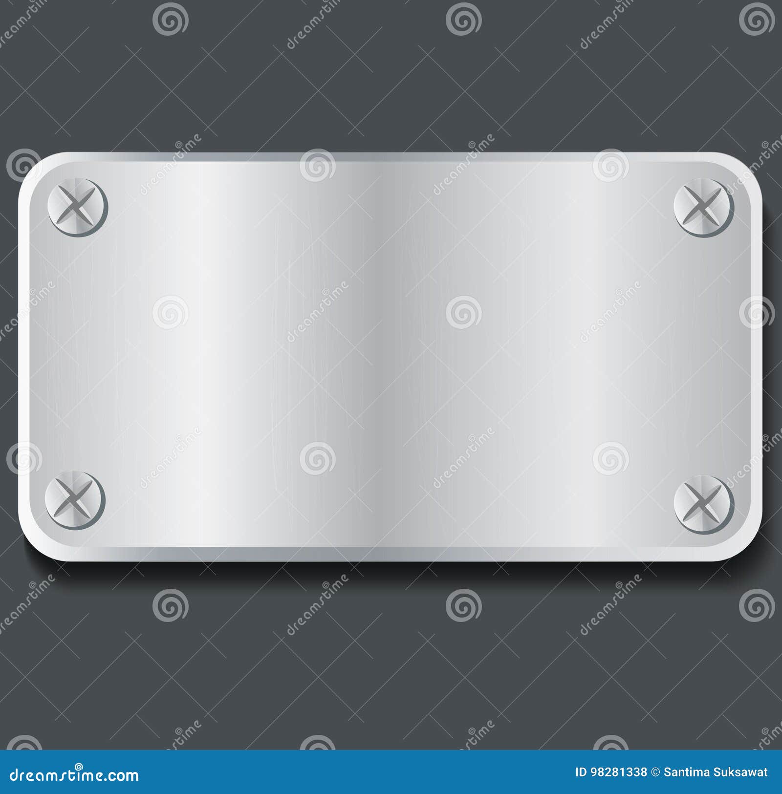 Plate Metal Banner Background Vector Illustration Stock Vector ...