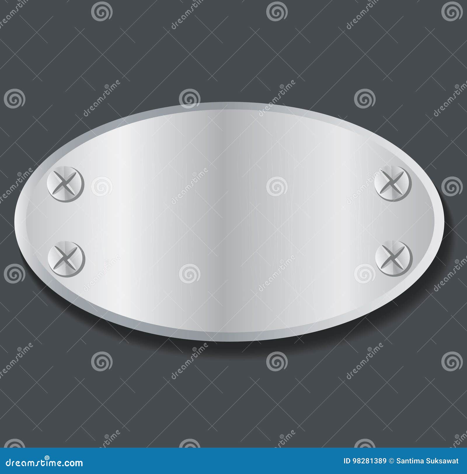 Plate Metal Banner Background Vector Illustration Stock Vector ...