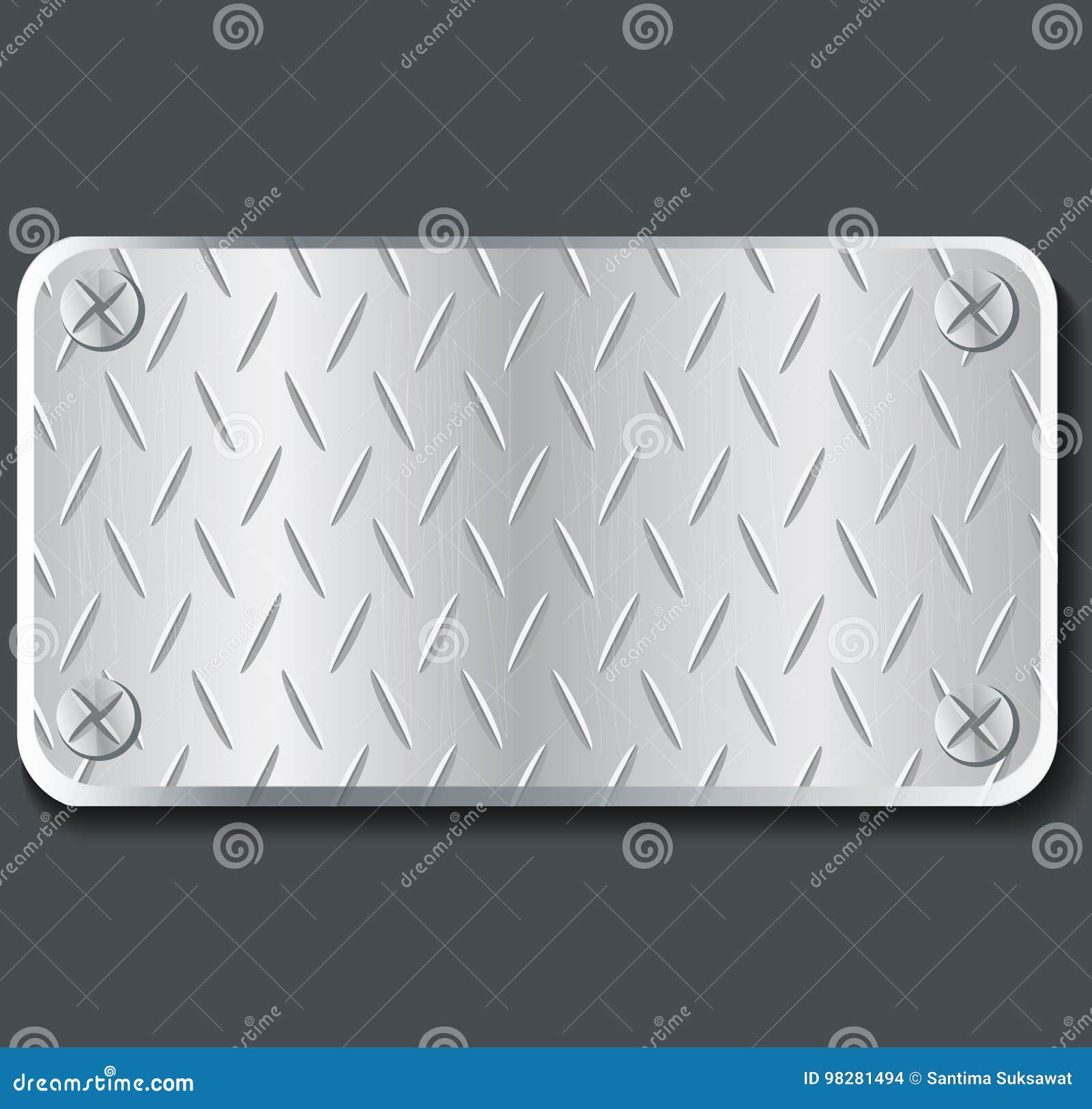 Plate Metal Banner Background Vector Illustration Stock Vector ...
