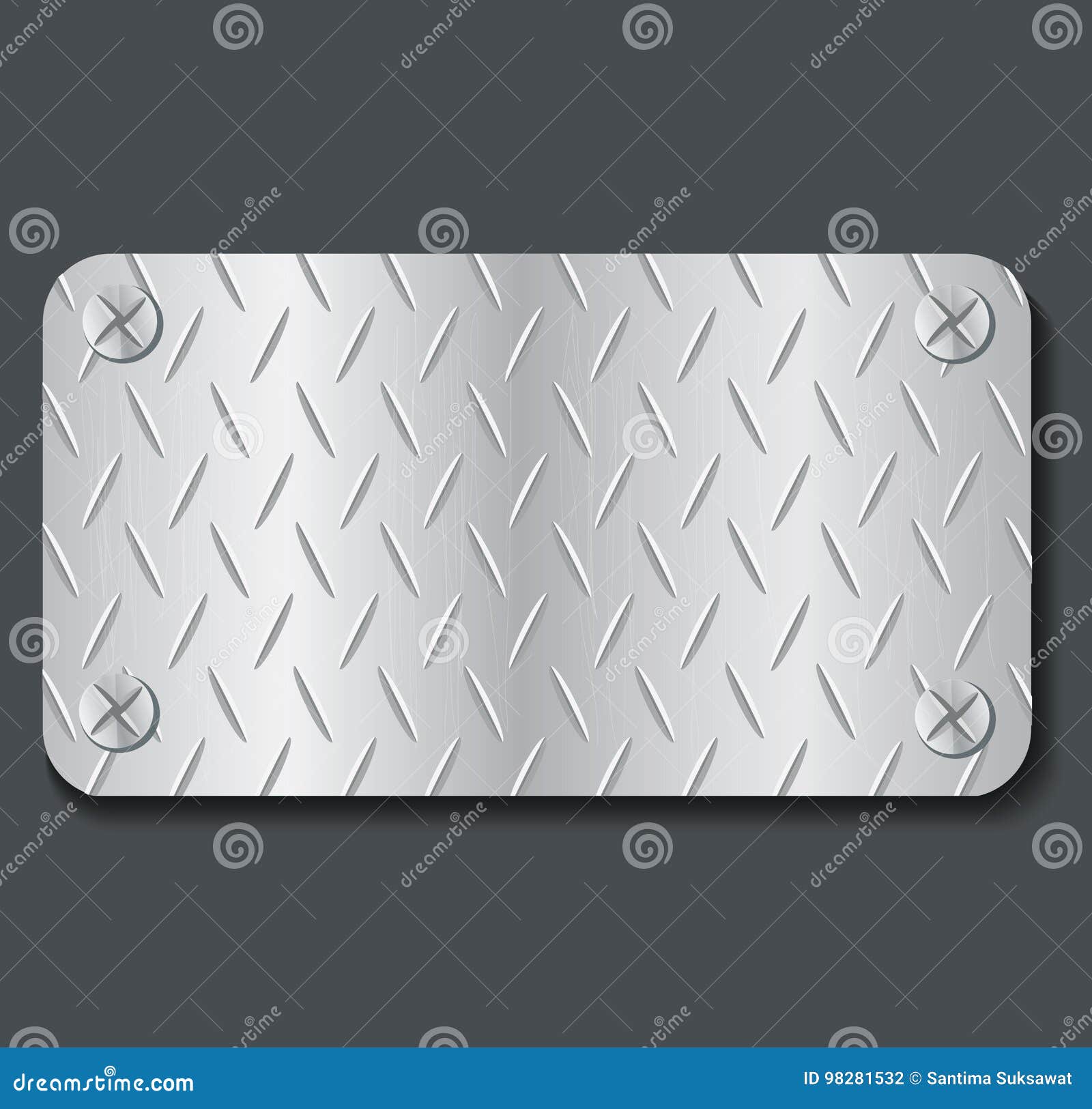 Plate Metal Banner Background Vector Illustration Stock Vector ...