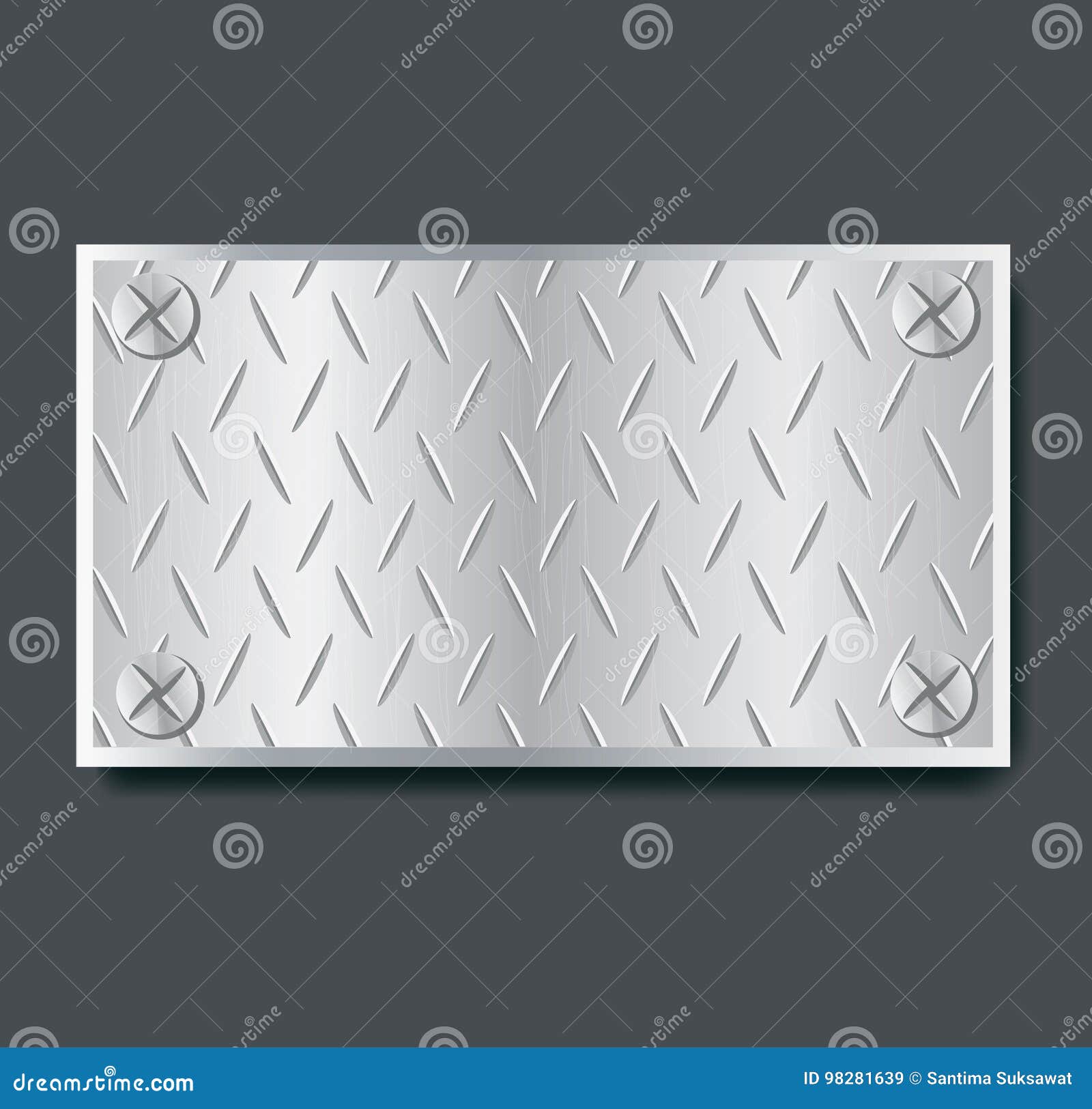 Plate Metal Banner Background Vector Illustration Stock Vector ...