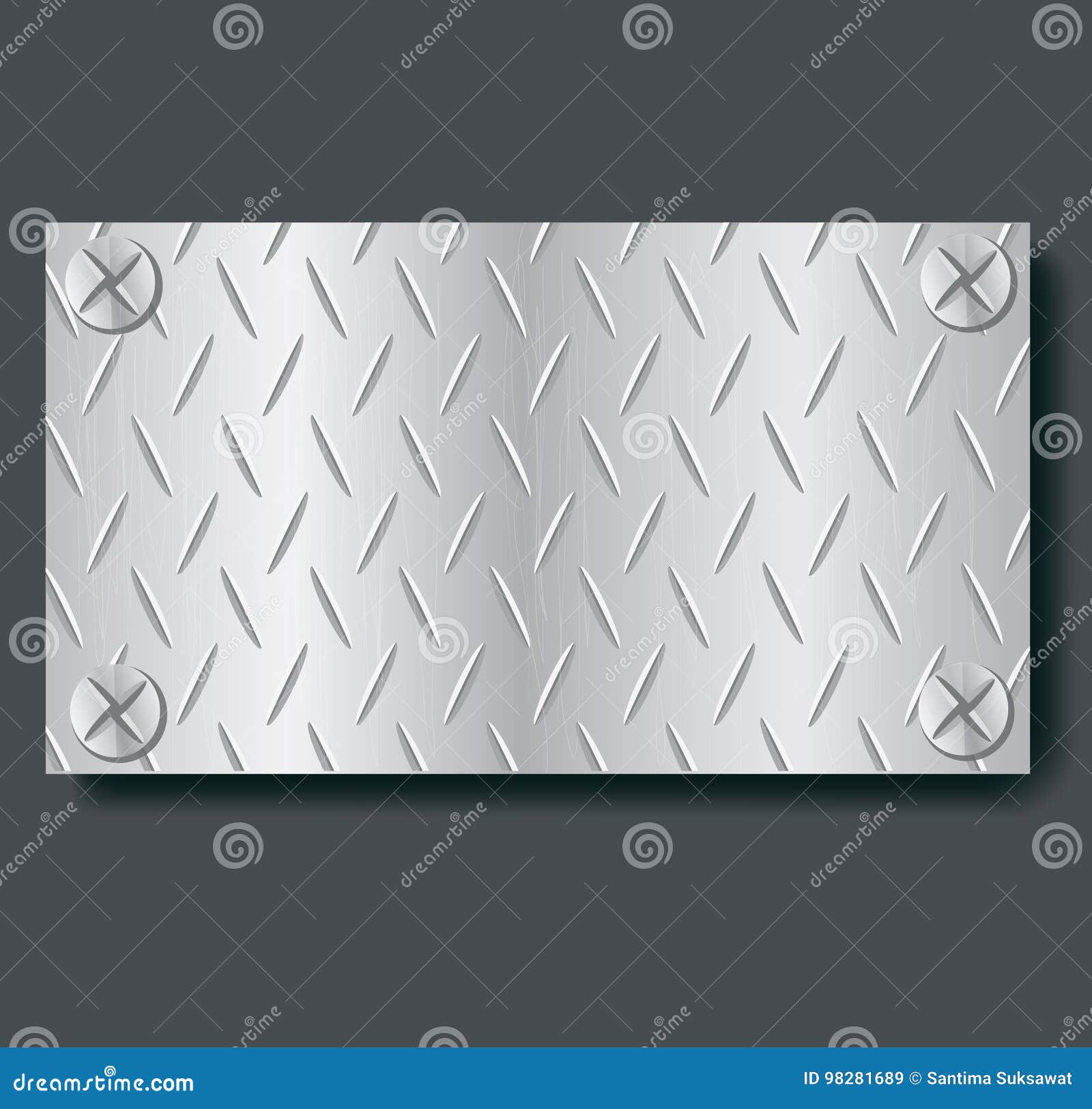 Plate Metal Banner Background Vector Illustration Stock Vector ...