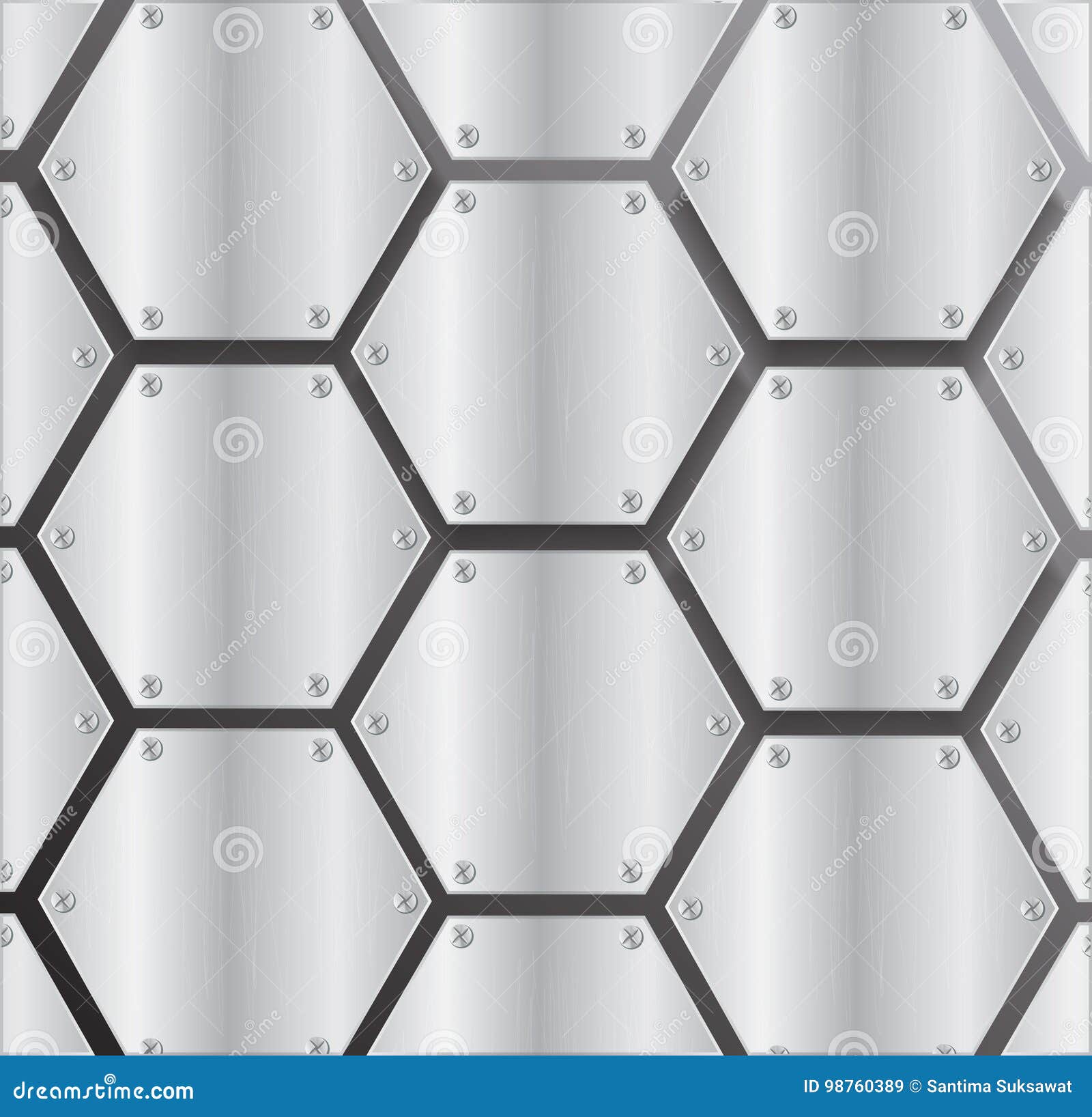 Plate Metal Hexagon and Space Background Vector Stock Vector ...
