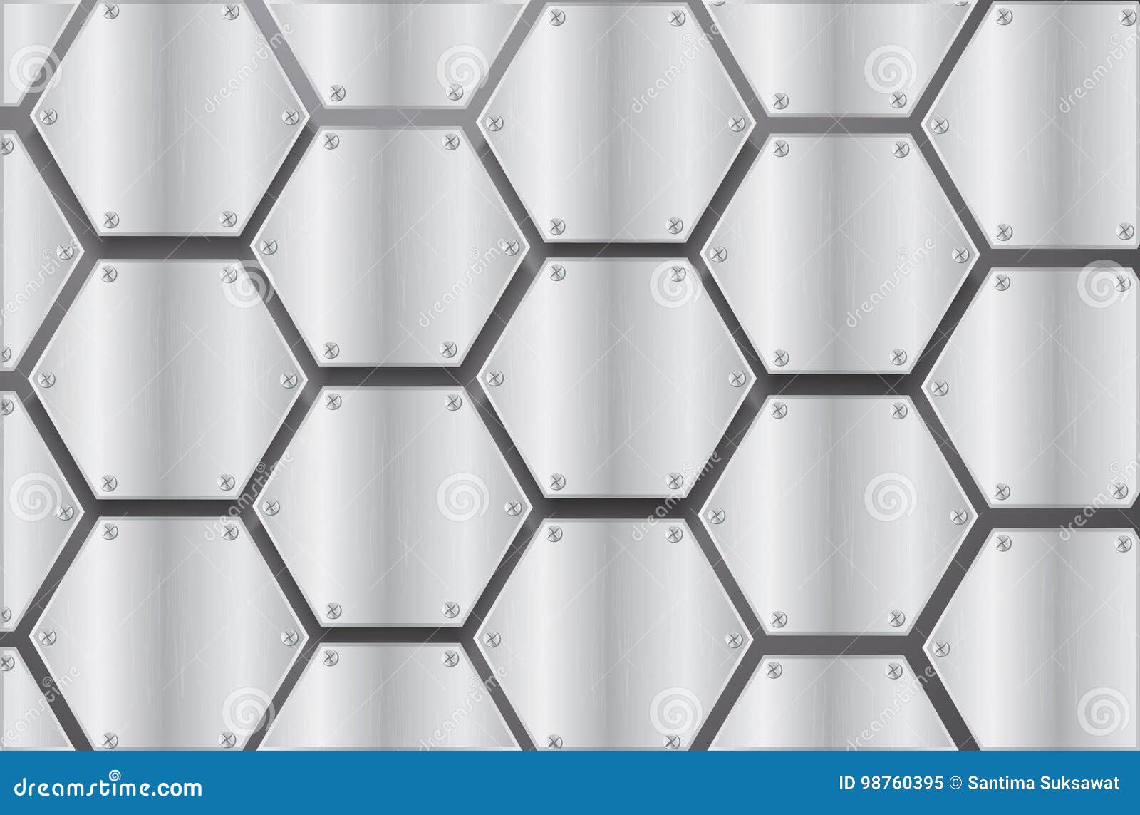 Metal Hexagon Texture. Steel Honeycomb Background. Futuristic Metal ...