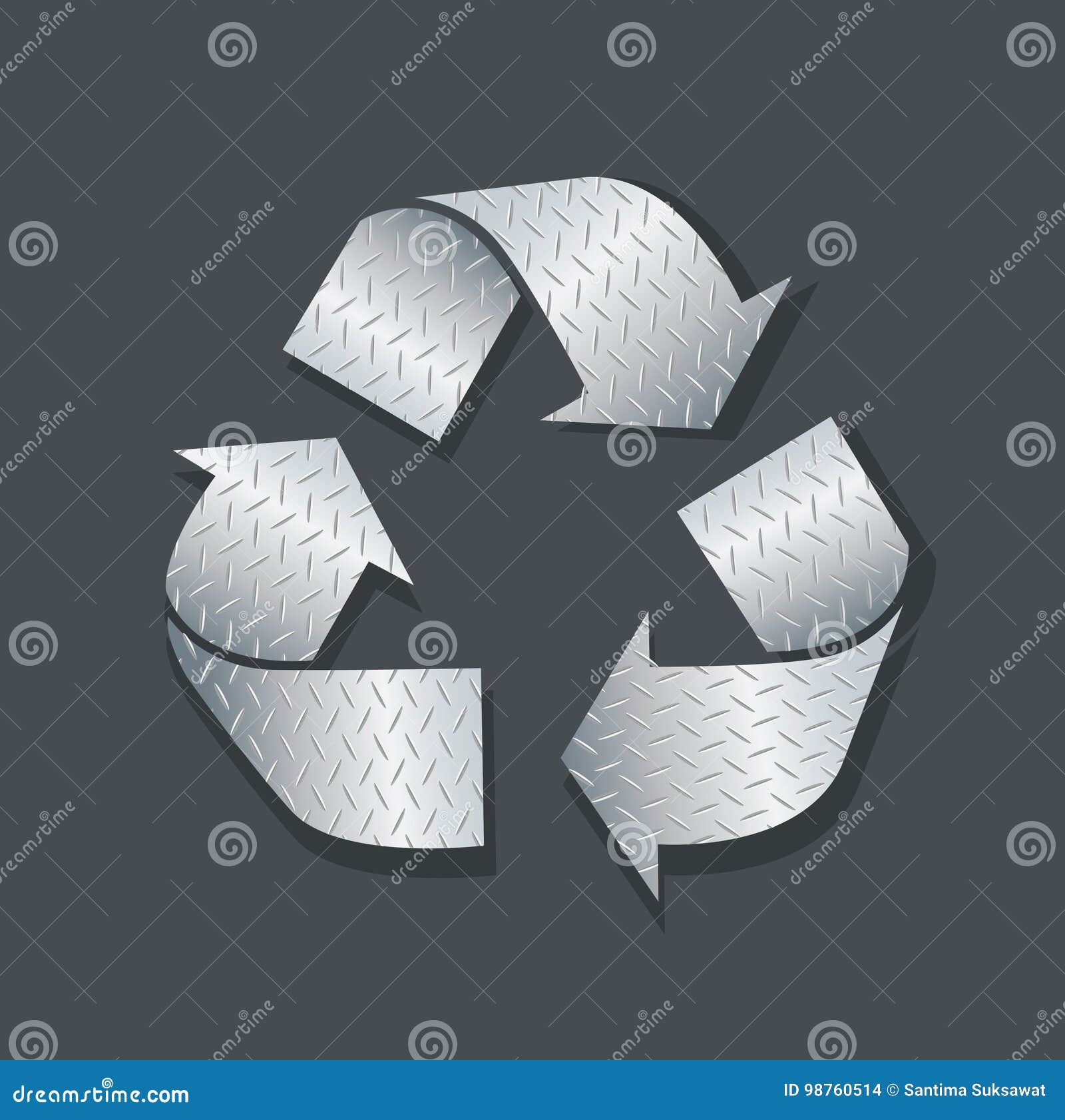 Plate Metal Recycle Icon Symbol Vector Stock Vector - Illustration of ...