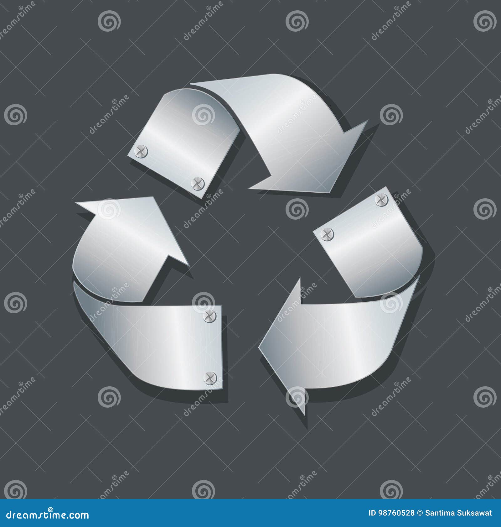 Plate Metal Recycle Icon Symbol Vector Stock Vector - Illustration of ...