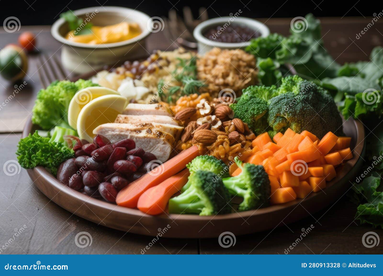 A Plate with a Mix of Different Healthy and Nutritious Meal Options ...