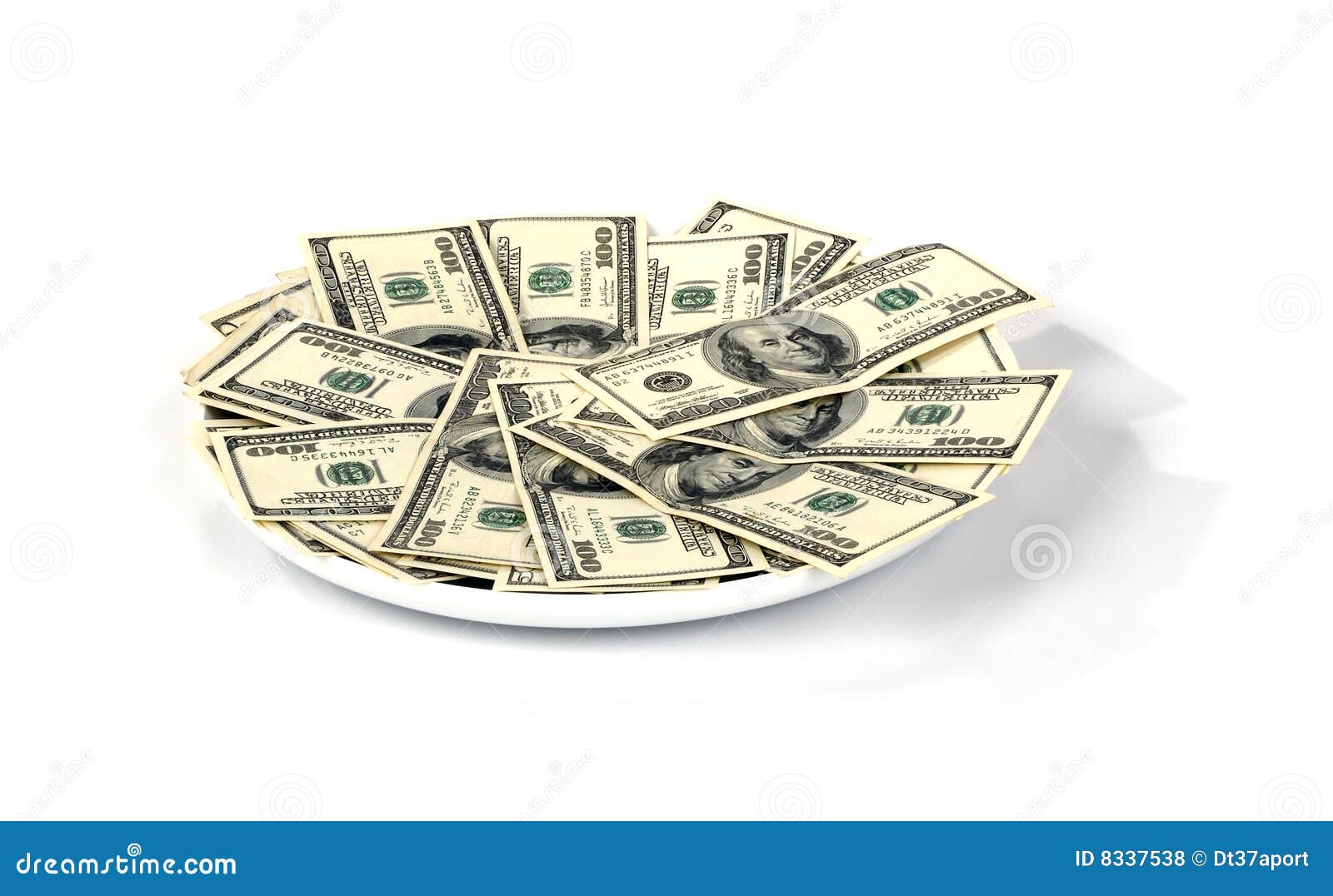 Plate with Money stock photo. Image of business, financial - 8337538