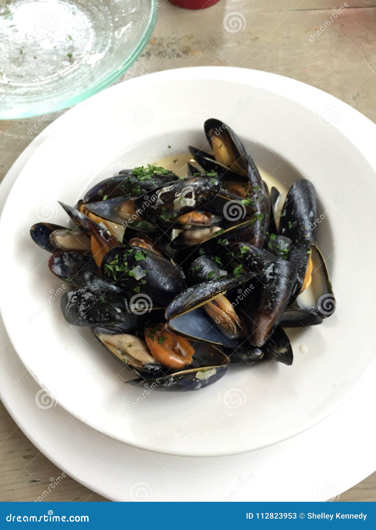 Plate of mussels stock image. Image of plate, dish, table - 112823953