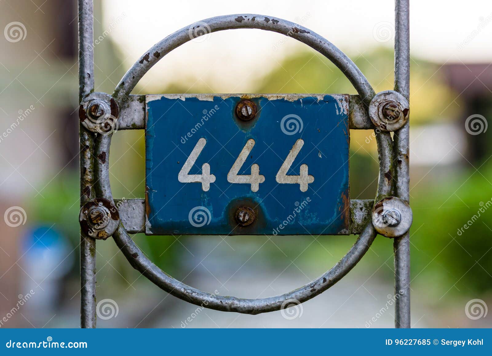 Plate with numbers 444 stock image. Image of vintage - 96227685