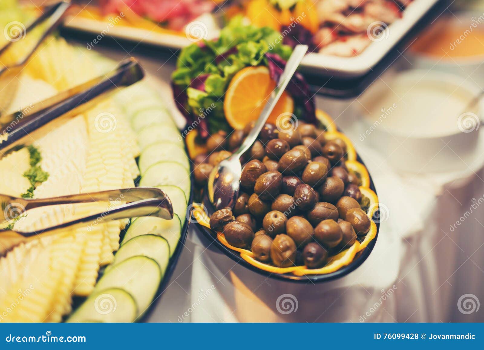 Plate Olive on the Buffet Table Stock Photo - Image of delicious ...