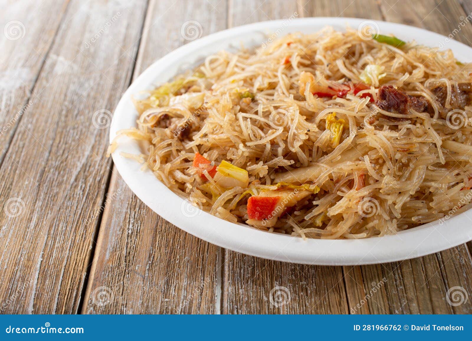 Plate of Pancit, Filipino Food Stock Photo - Image of space, menu ...