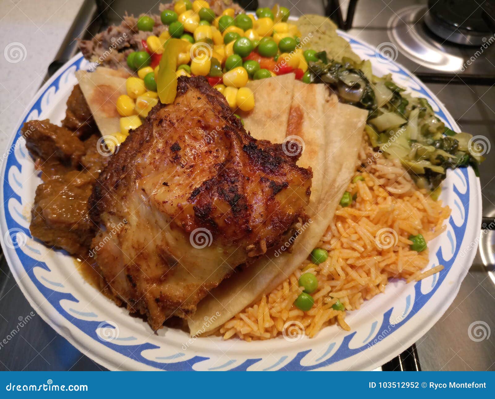 Close Up of a Large Kenyan Meal Stock Photo - Image of meal, plate ...