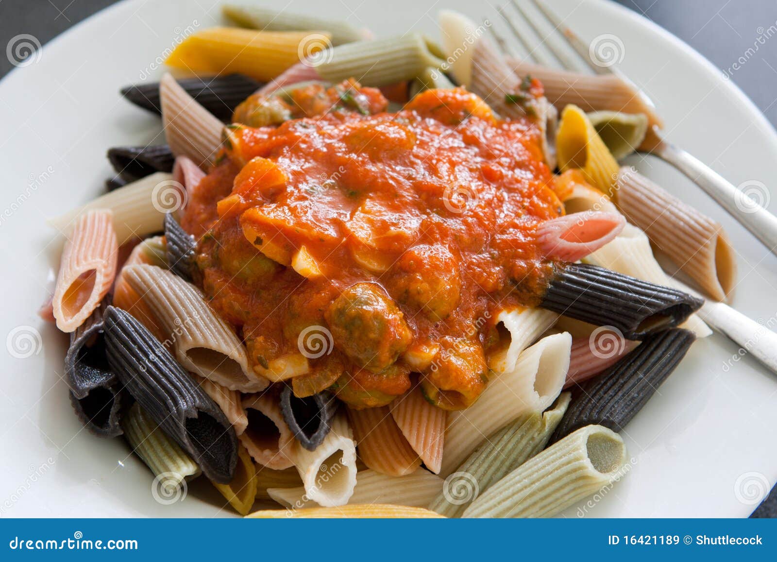 Plate of pasta stock image. Image of full, healthy, ready - 16421189