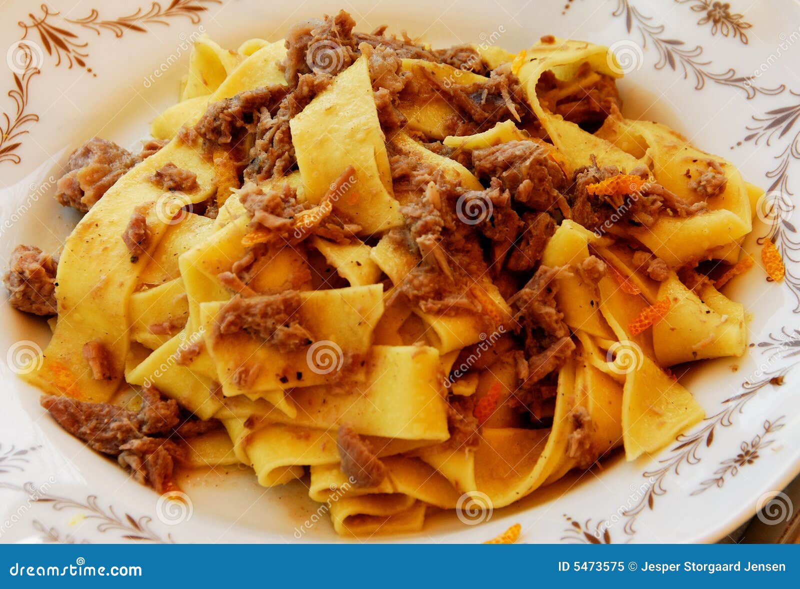 Plate of pasta stock image. Image of plate, luxury, lunch - 5473575