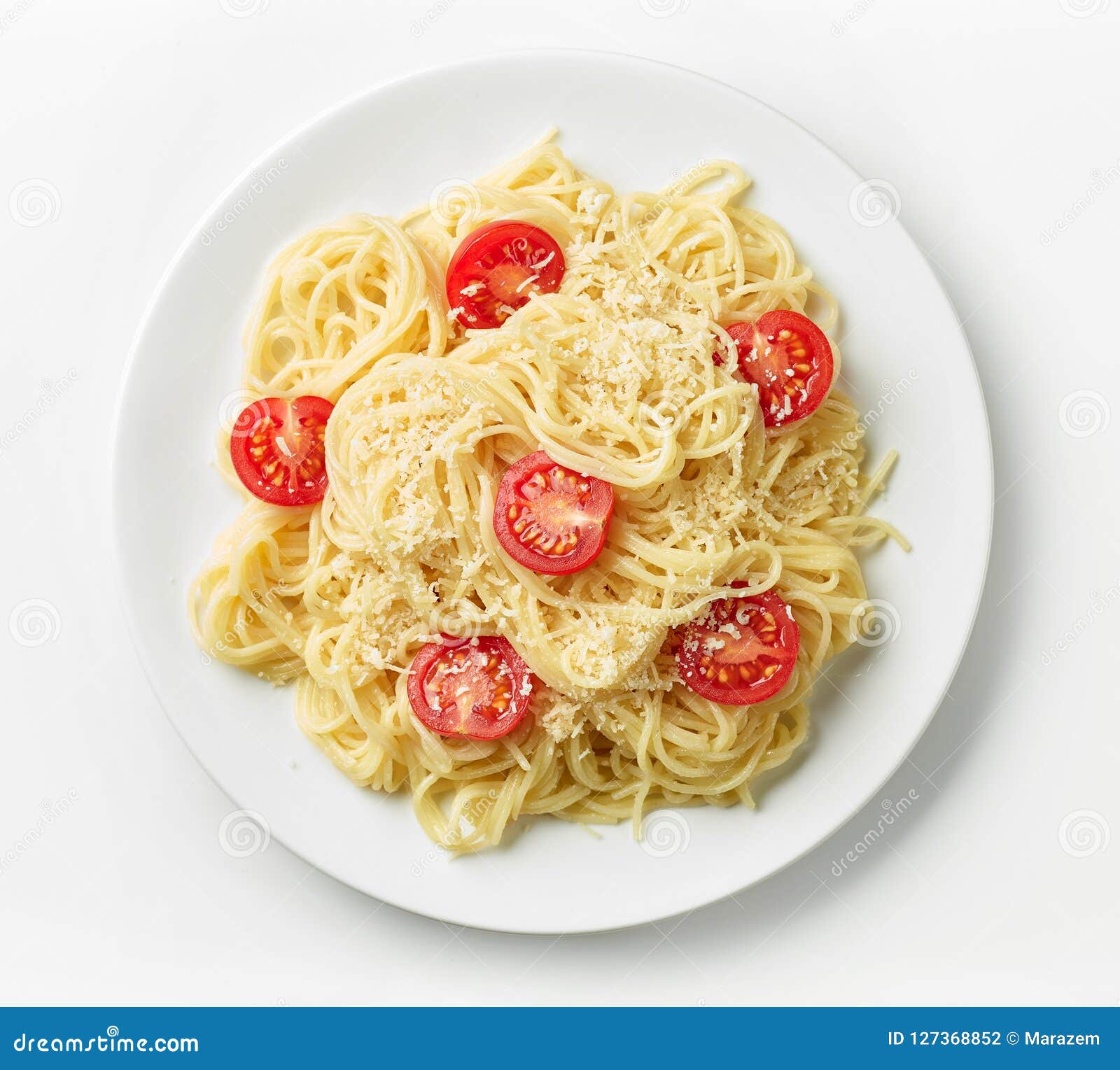 Plate of pasta spaghetti stock photo. Image of italian - 127368852