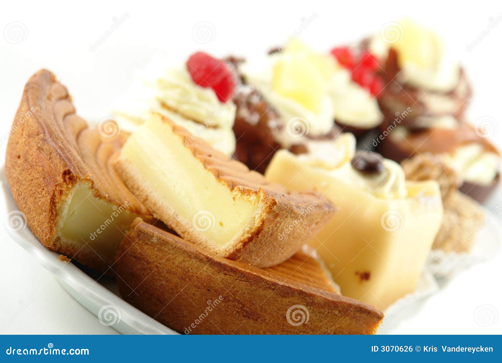 Plate of pastries stock photo. Image of cook, indulgence - 3070626