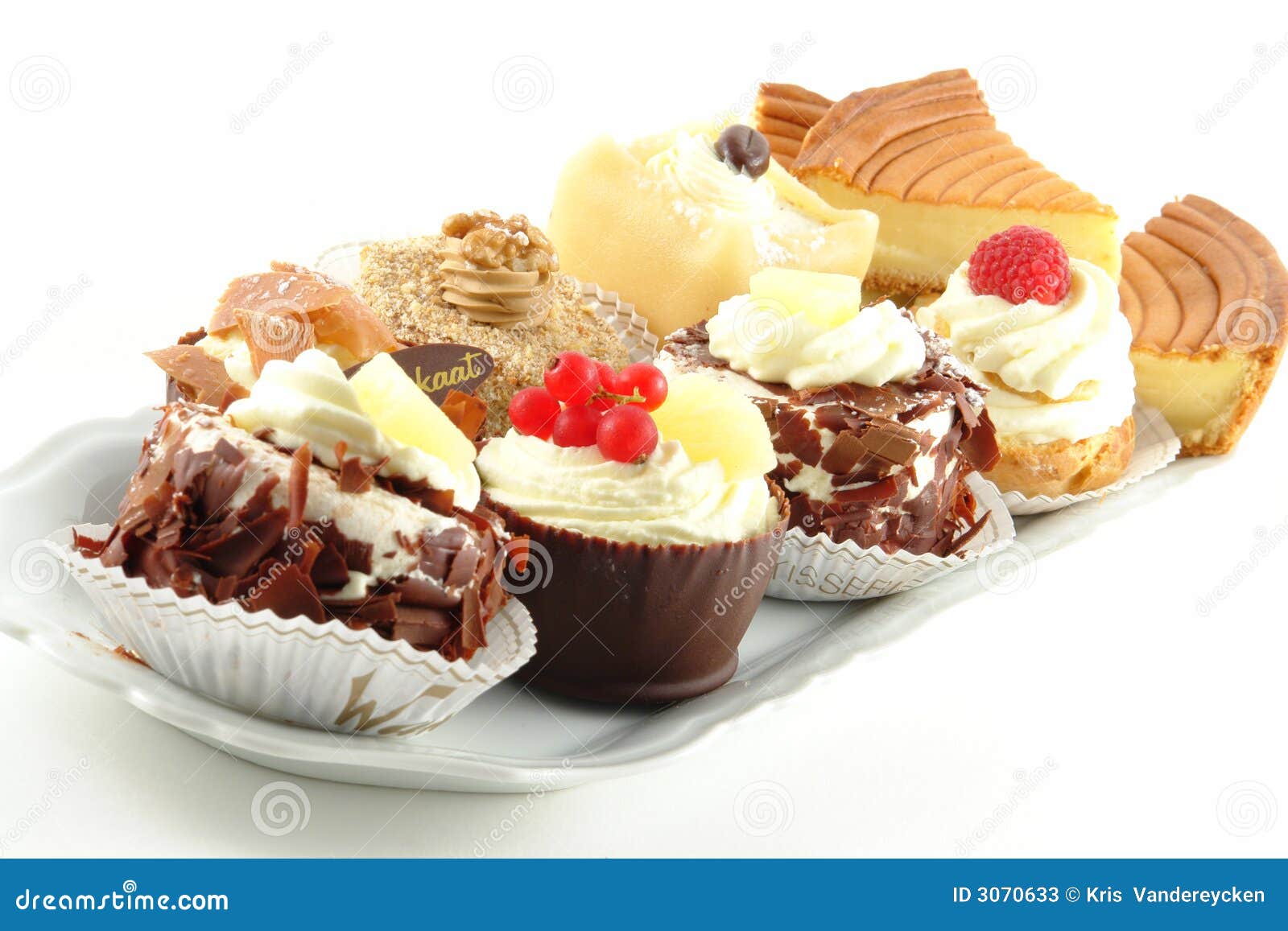 Plate of pastries stock image. Image of indulgent, pastry - 3070633