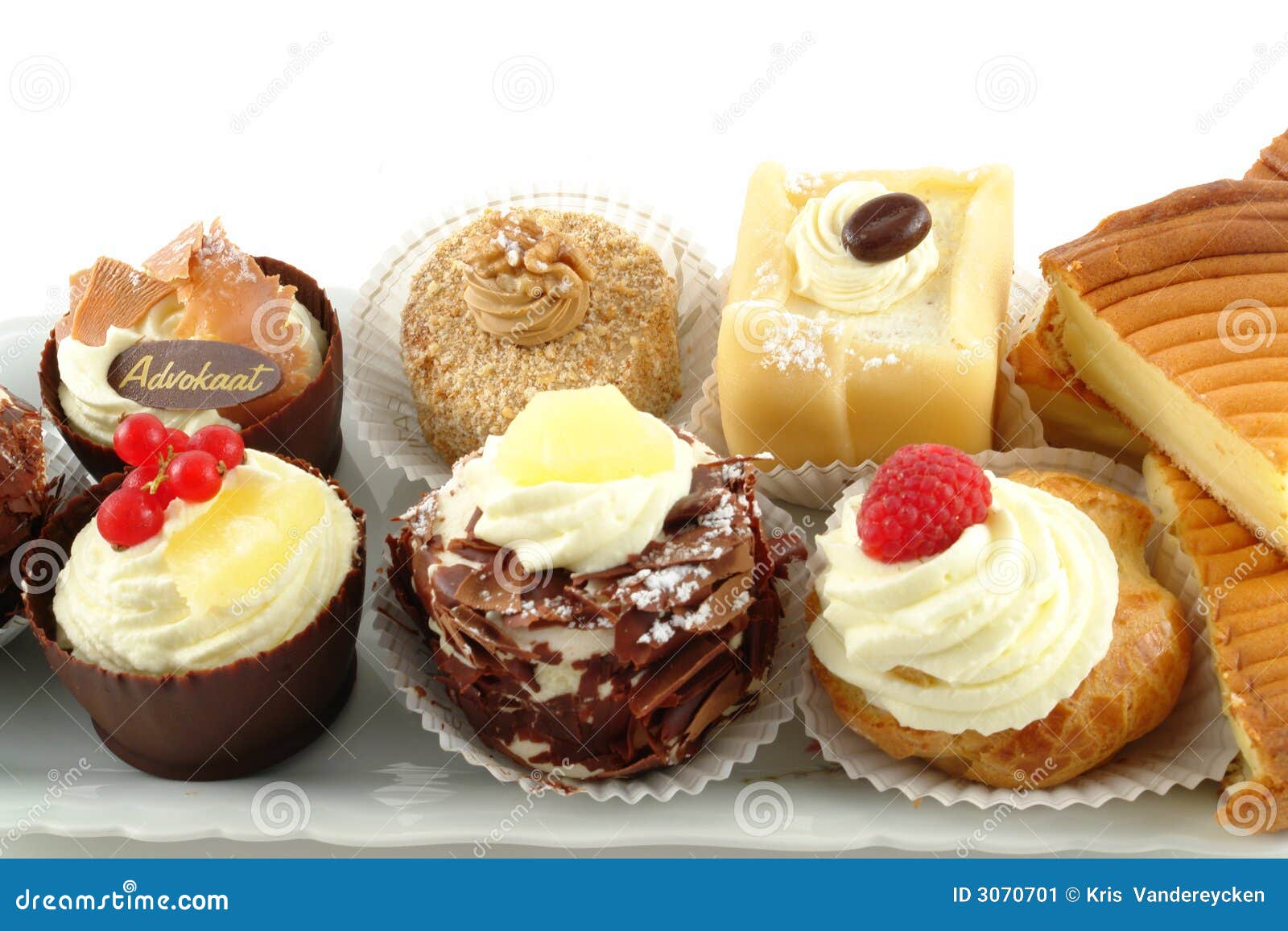Plate of pastries stock image. Image of slim, indulgence - 3070701