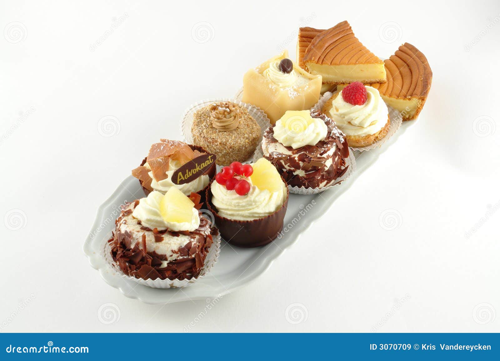 Plate of pastries stock image. Image of bakery, isolate - 3070709