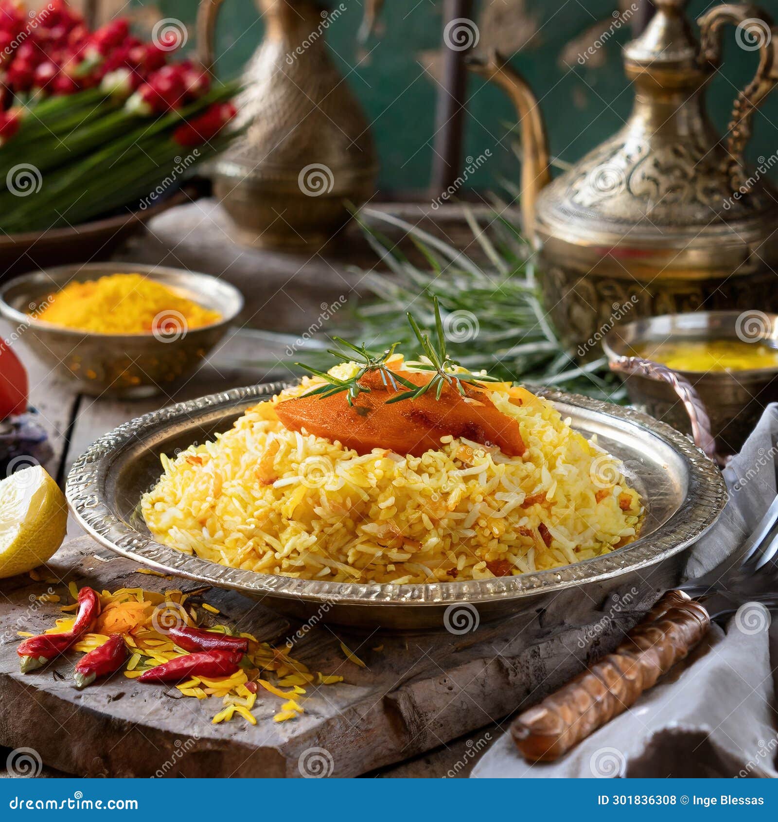 Persian Rice With Fava Beans And Dill Stock Photo | CartoonDealer.com ...