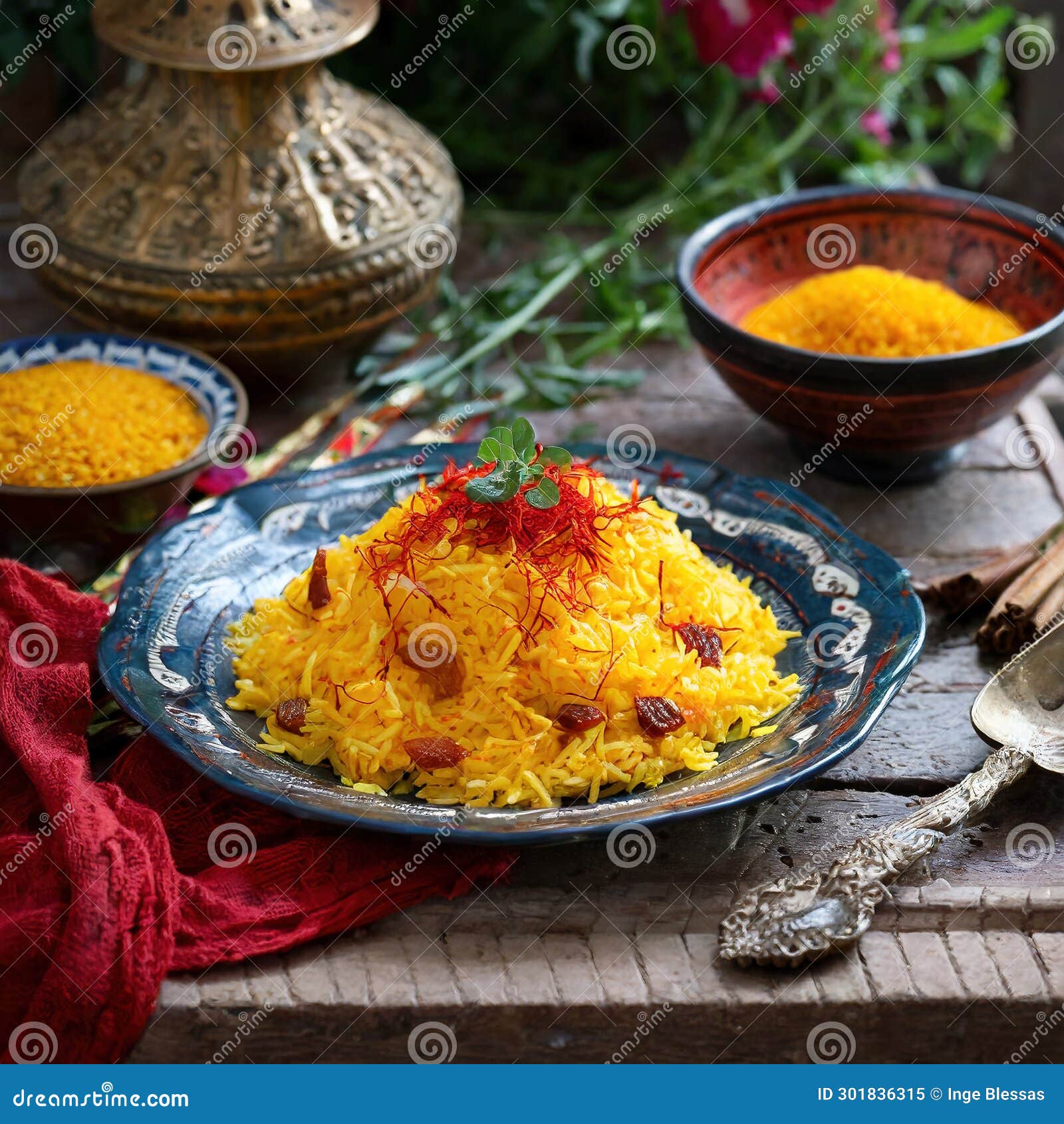 Persian Rice With Fava Beans And Dill Stock Photo | CartoonDealer.com ...