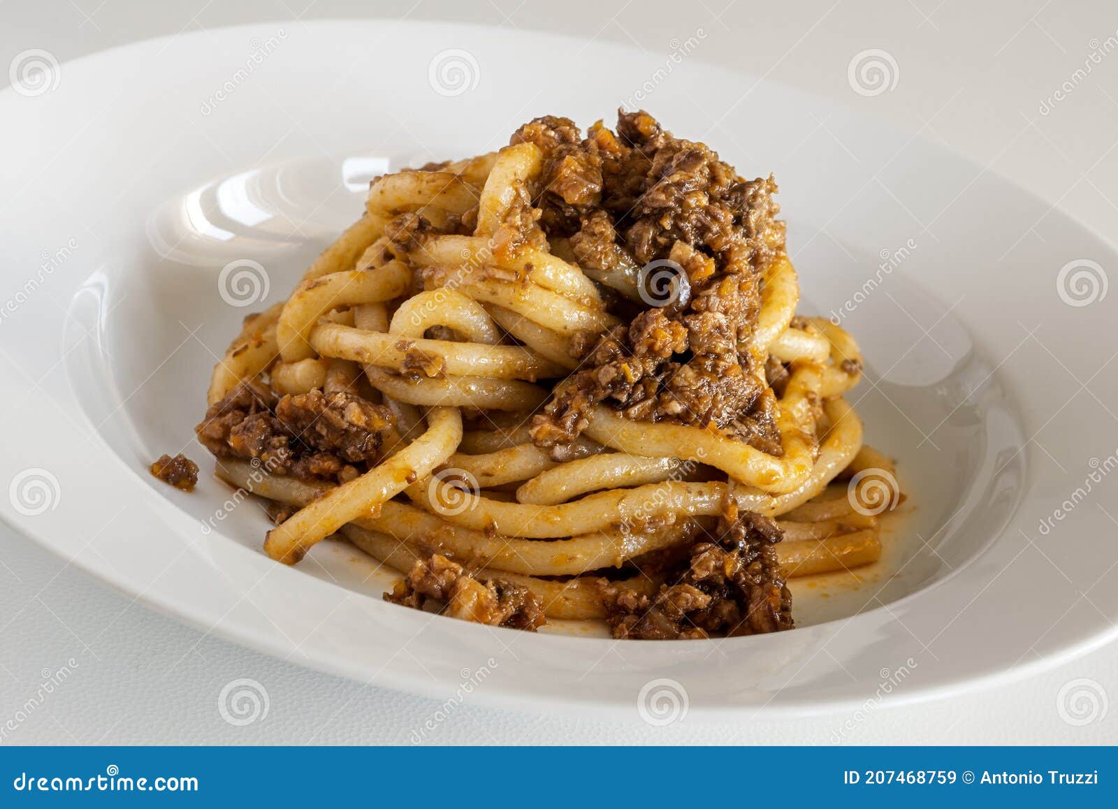Plate of Pici with Wild Boar Ragout Stock Image - Image of meal ...