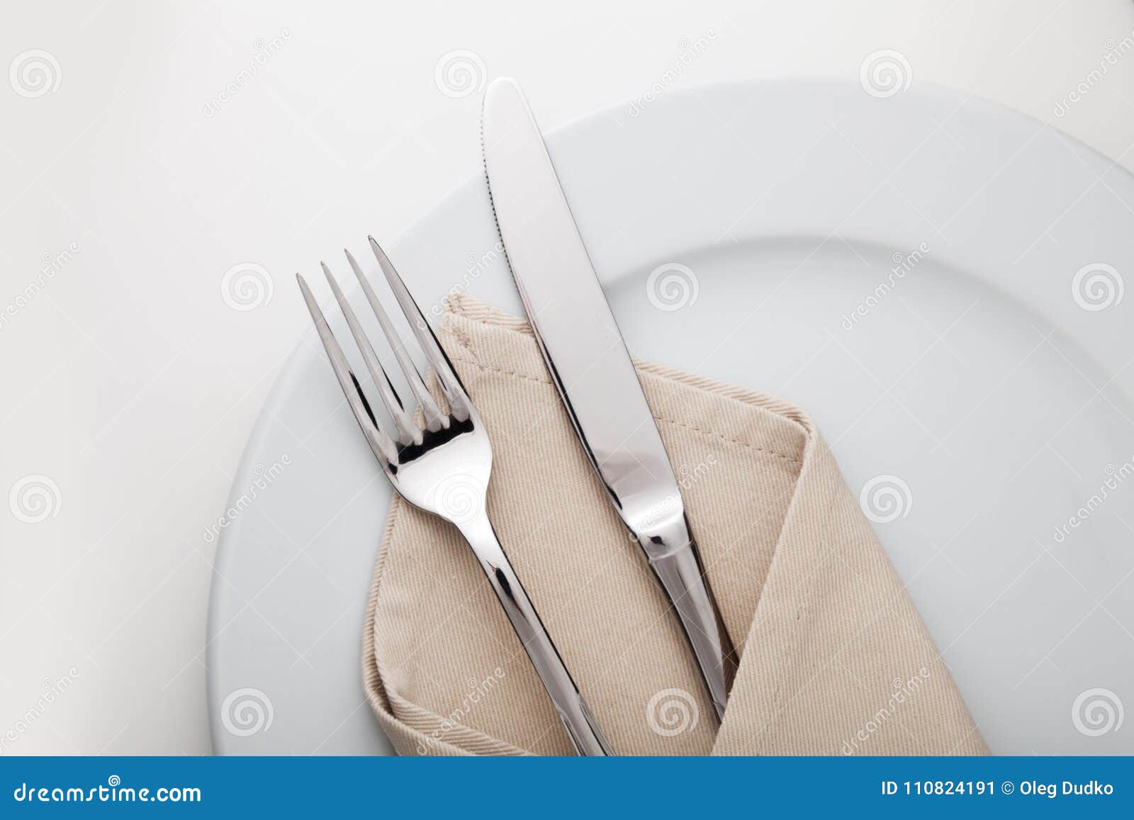 Table Setting with Plate, Fork, Knife and Napkin Stock Image - Image of ... Table Setting with Plate, Fork, Knife and Napkin Stock Image - Image of ...