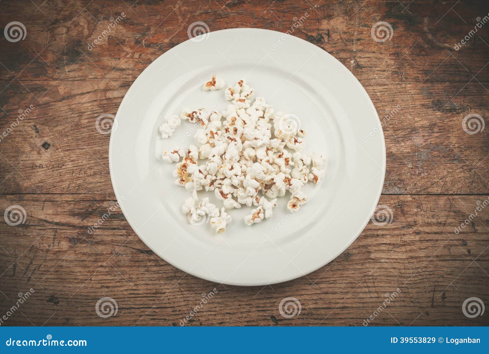 Plate of popcorn stock image. Image of food, snack, plate - 39553829