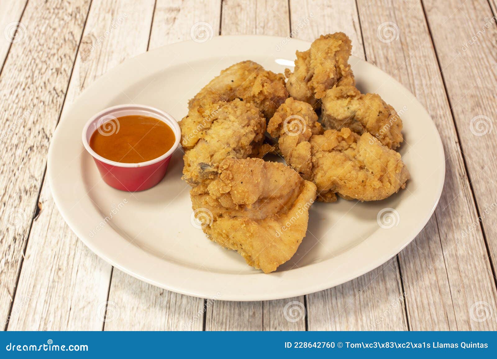 Plate with Portions of Crispy Chicken Stock Photo - Image of ramzan ...