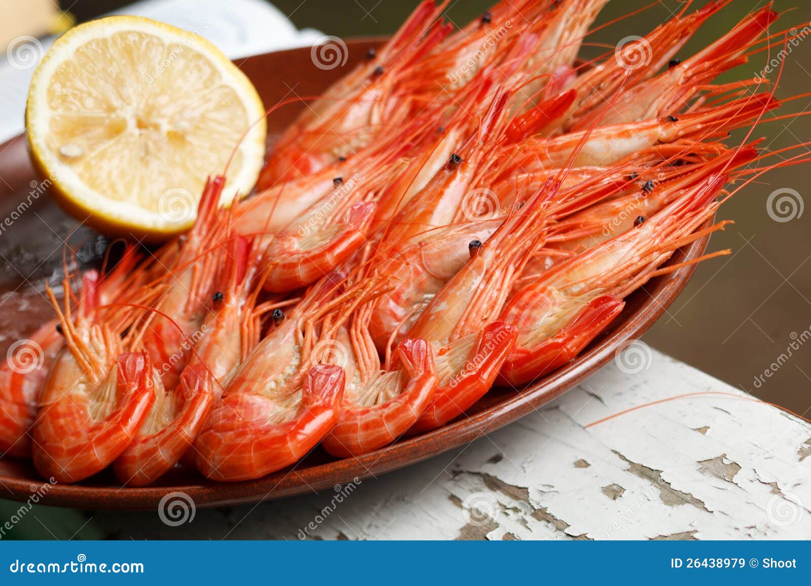 Plate of prawns stock image. Image of seafood, restaurant - 26438979
