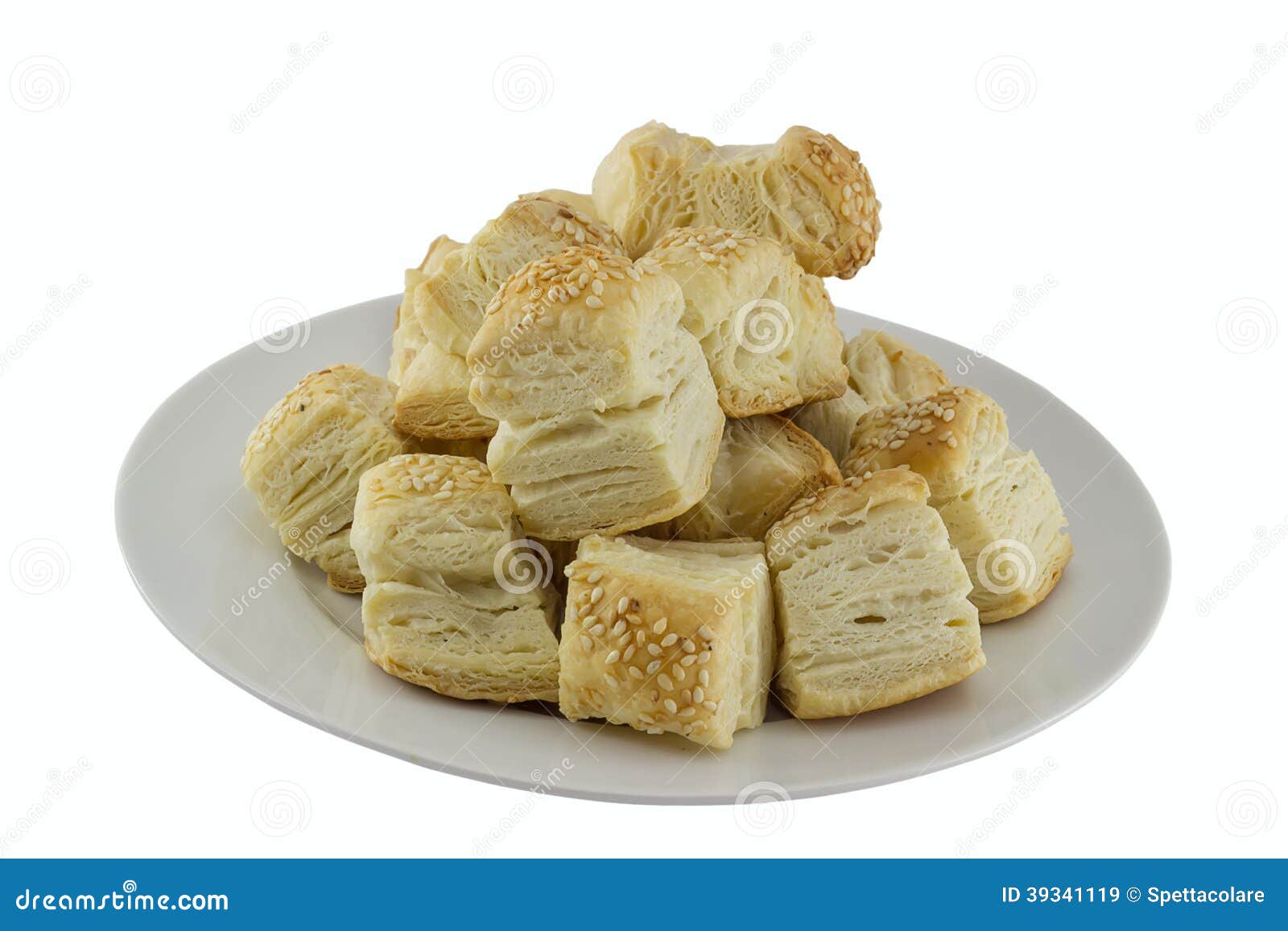 Plate with puff pastries stock image. Image of people - 39341119
