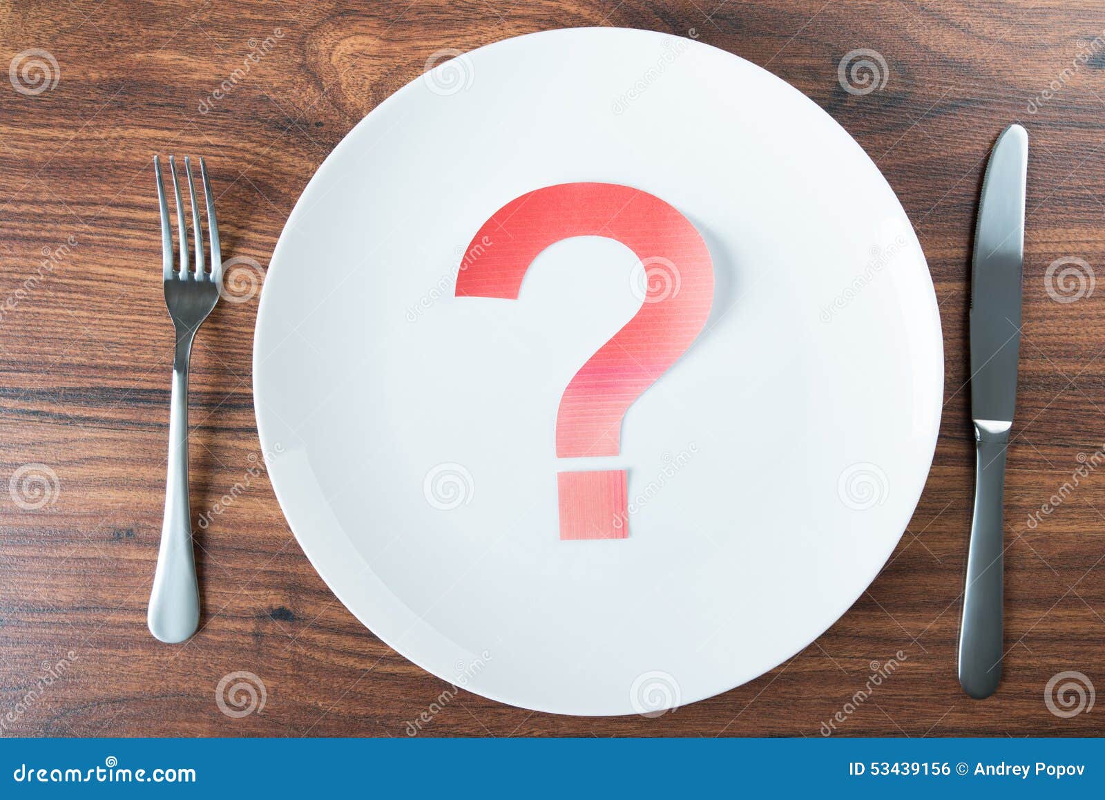 Plate with a Question Mark on Desk Stock Photo - Image of craft, paper ...