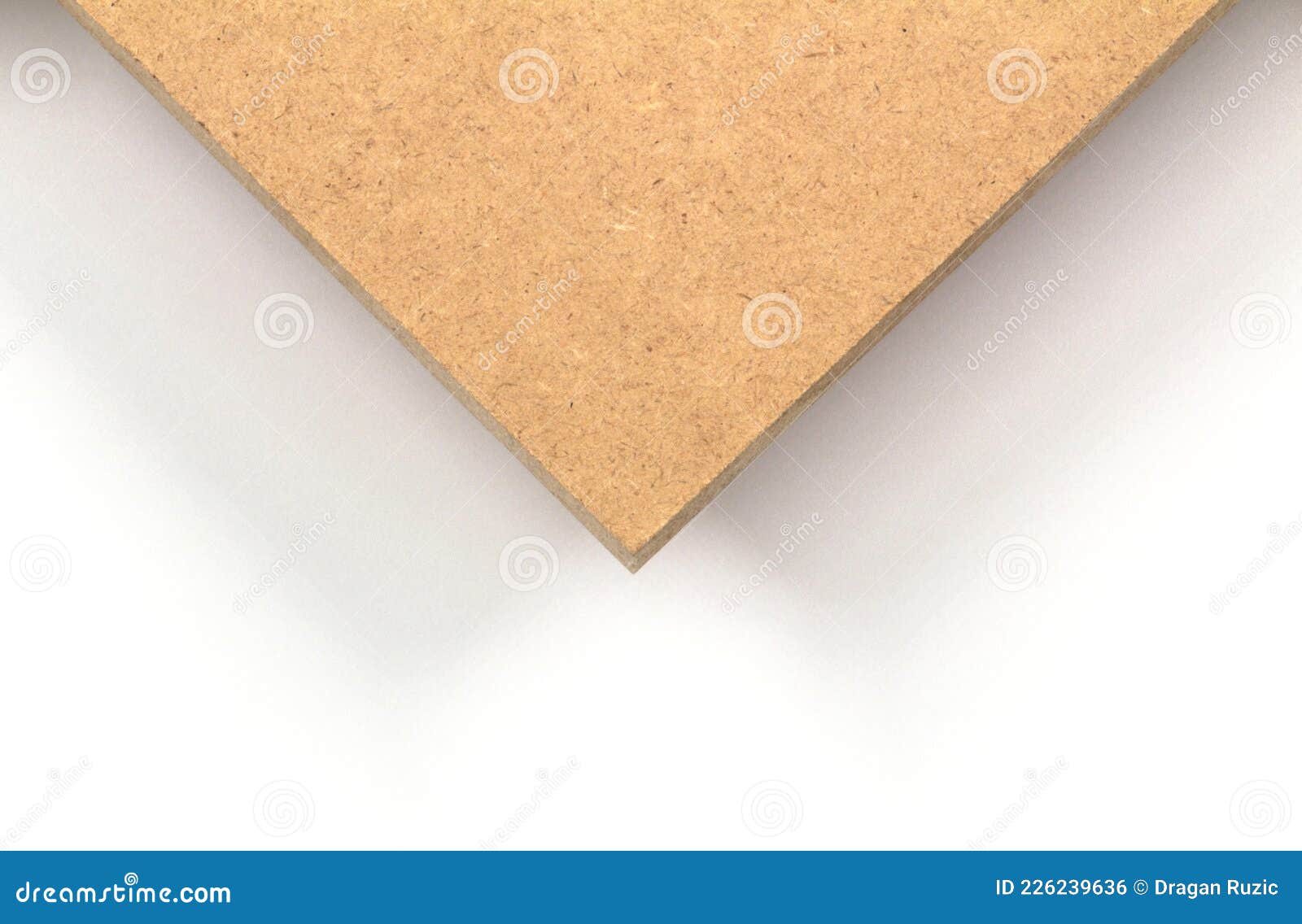 A Plate of Raw MDF, in the Shape of a Triangle, on a White Background ...