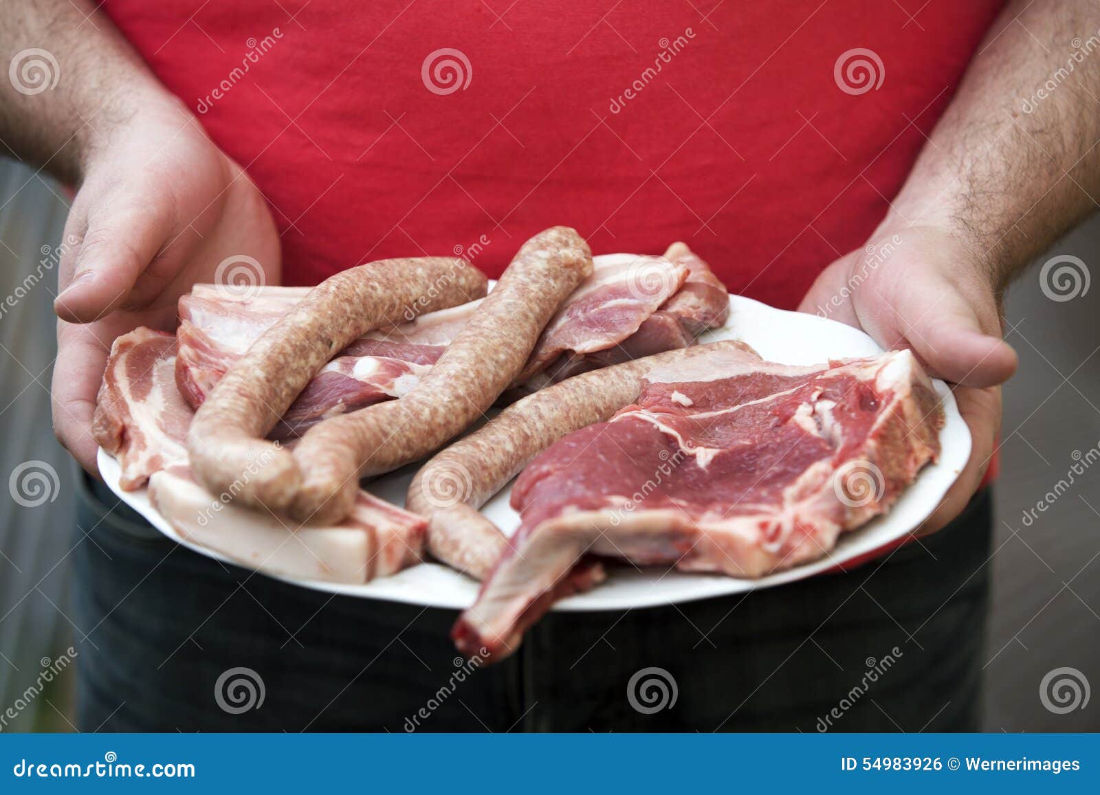 Plate of raw meat stock photo. Image of grocery, variation - 54983926