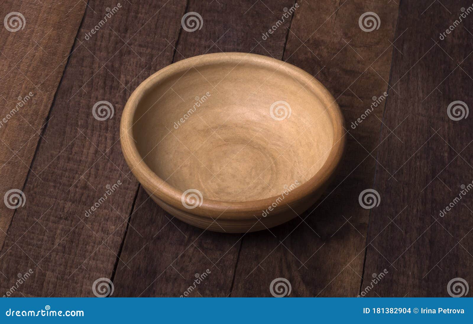 Plate of Red Clay on a Wooden Surface, Top View Stock Photo - Image of ...