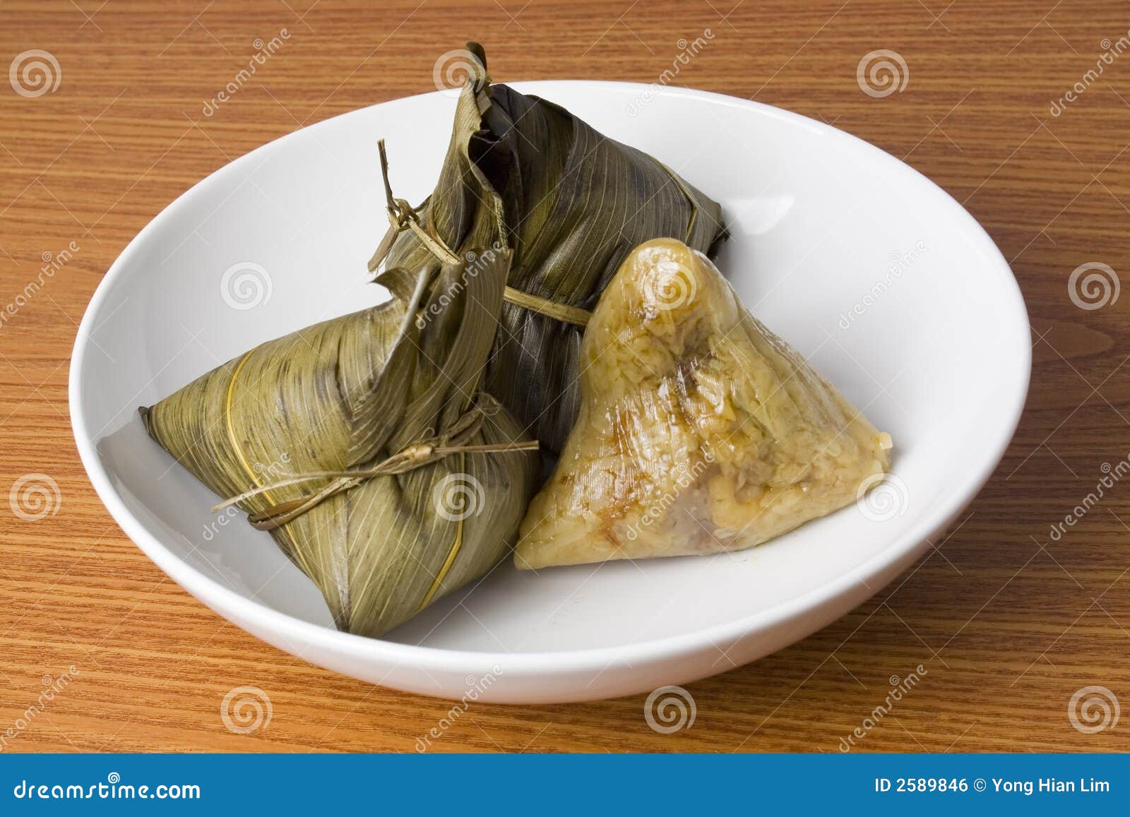 Plate of rice dumplings stock photo. Image of oriental - 2589846