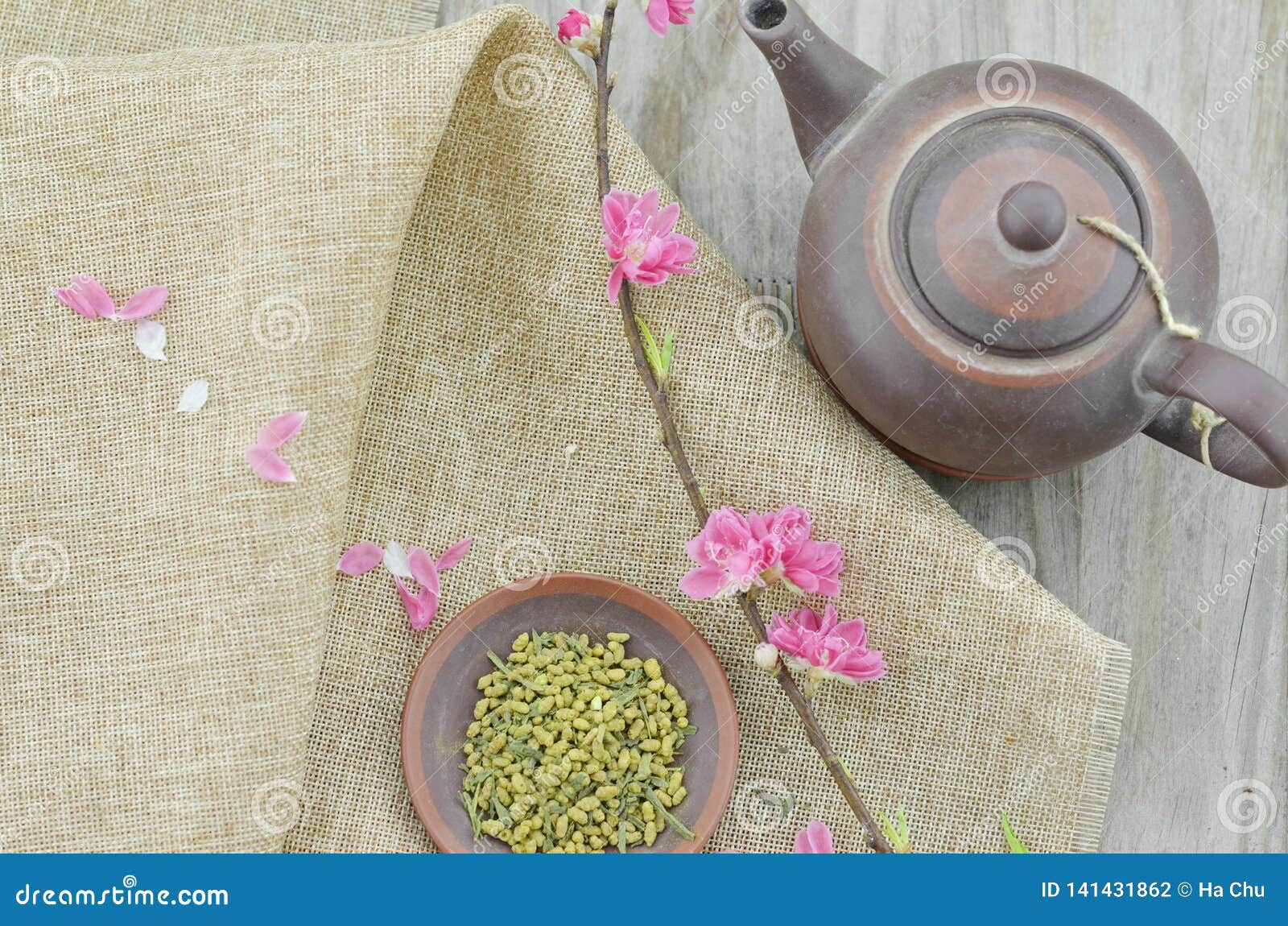 Plate with Rice Tea in Wooden Stock Photo - Image of fragility, aroma ...