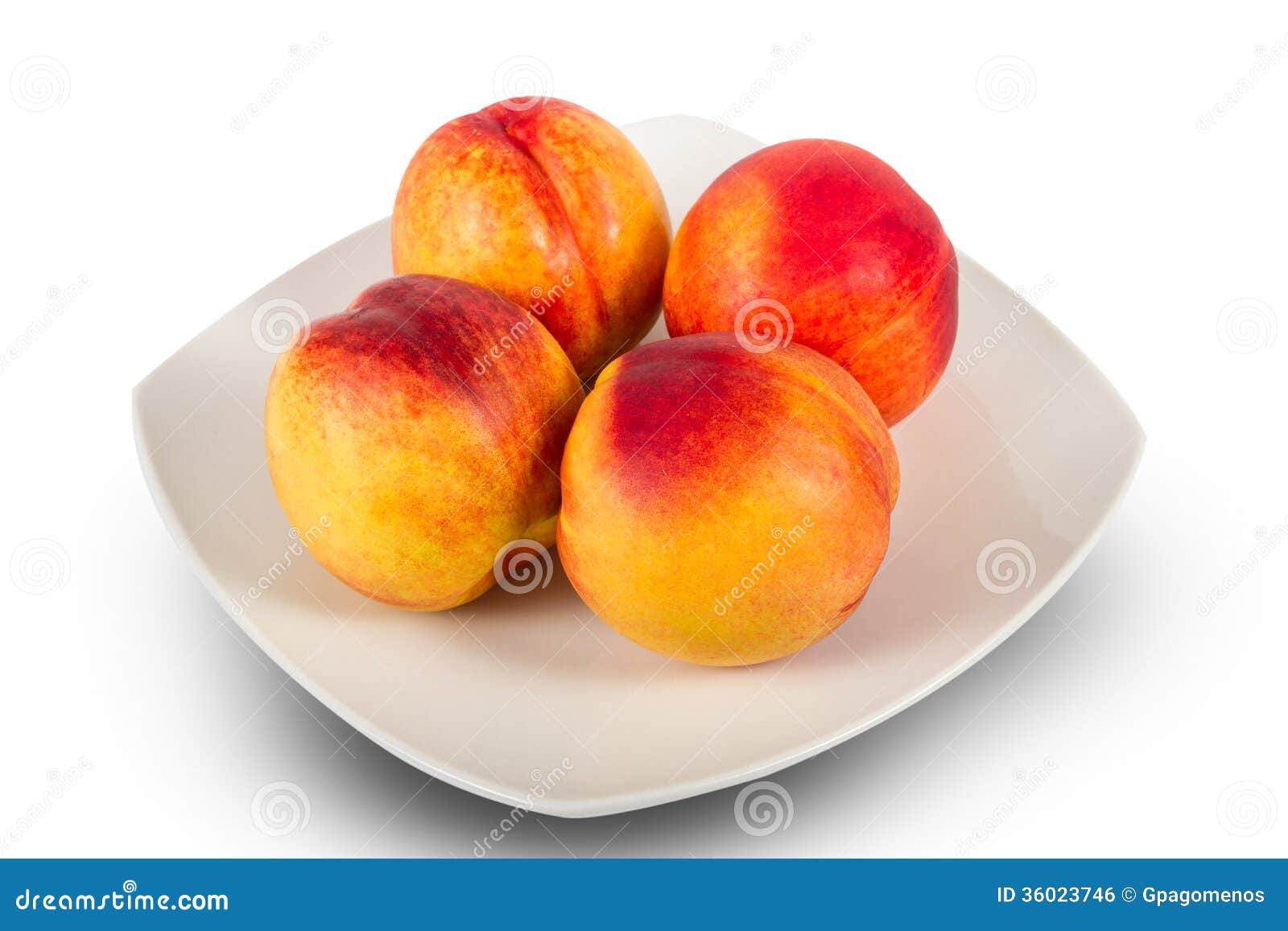 Plate of ripe nectarines stock photo. Image of ripe, sweet - 36023746