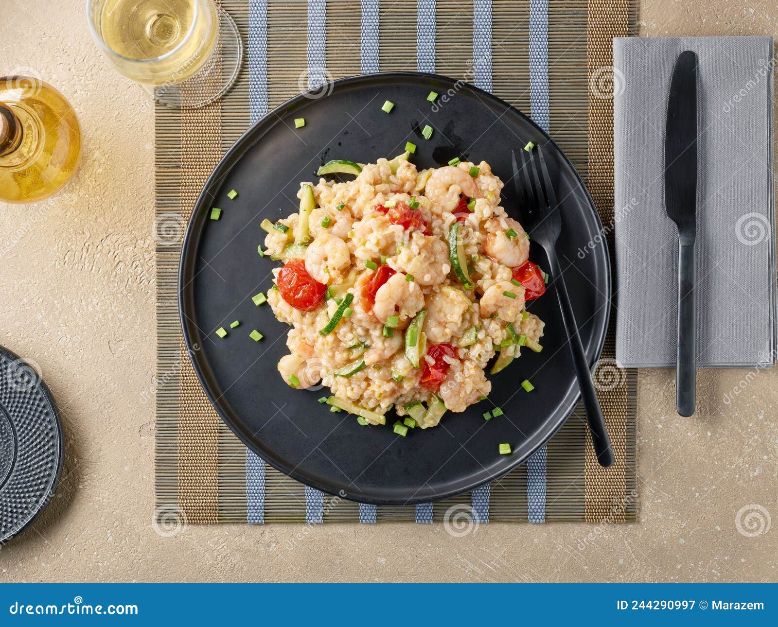 Plate of risotto stock image. Image of cuisine, parmesan - 244290997