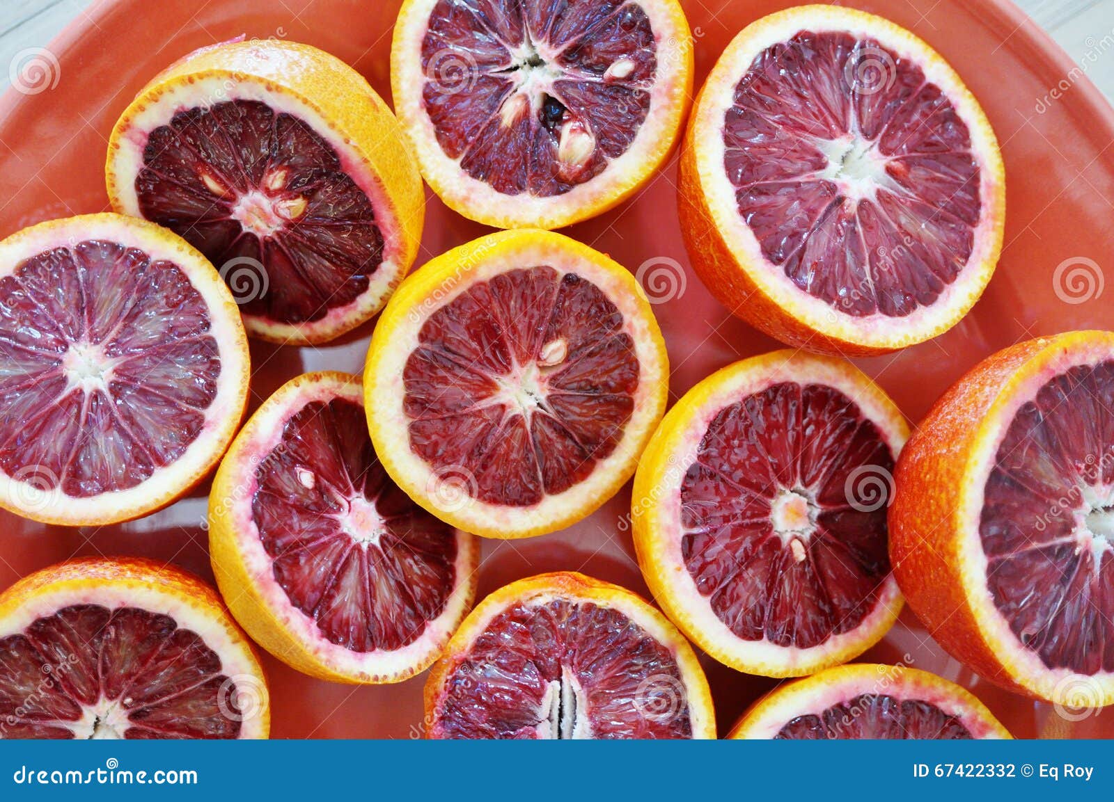Plate of Ruby Red Blood Oranges Stock Photo - Image of blood, plate ...