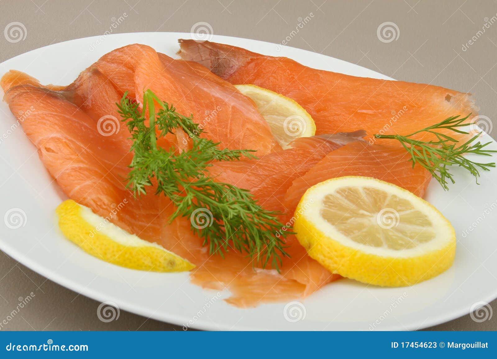 Plate of salmon stock image. Image of gastronomy, salmon - 17454623