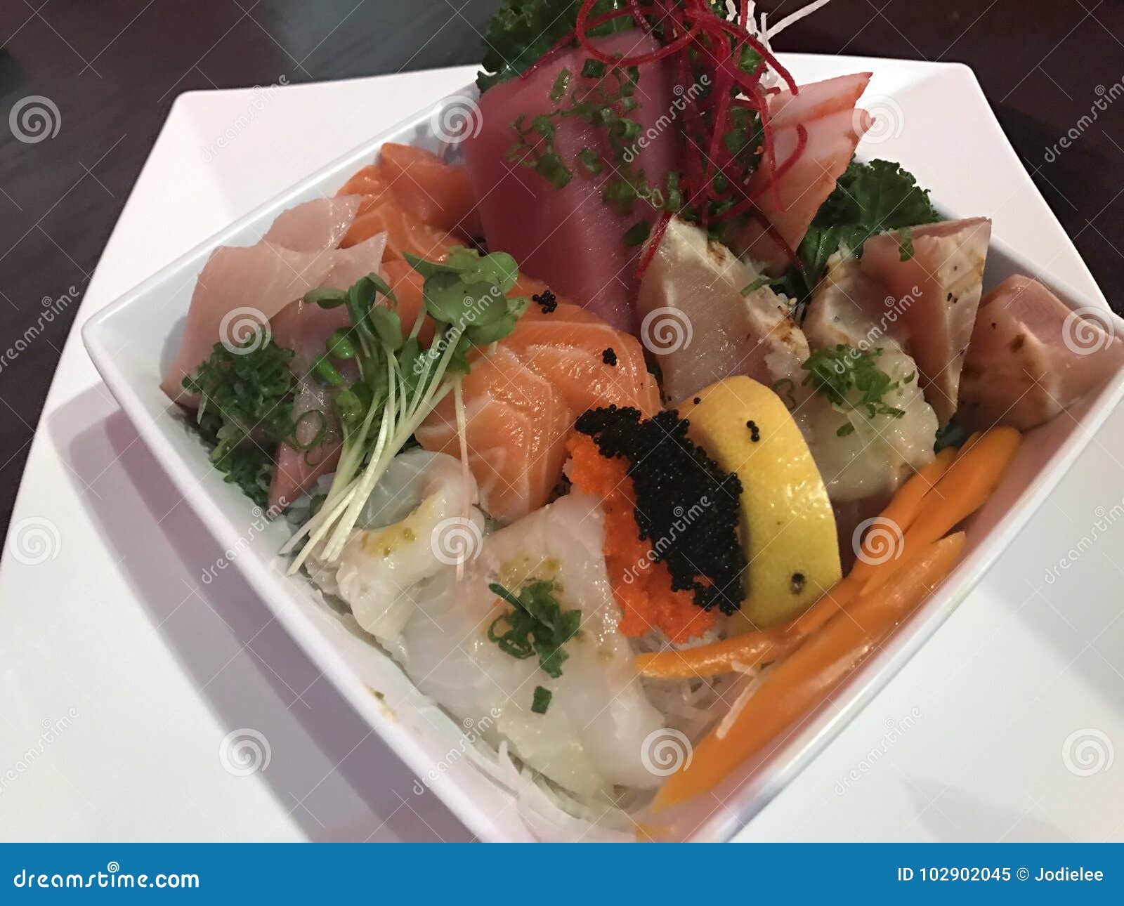 Plate of sashimi stock image. Image of slice, plate - 102902045