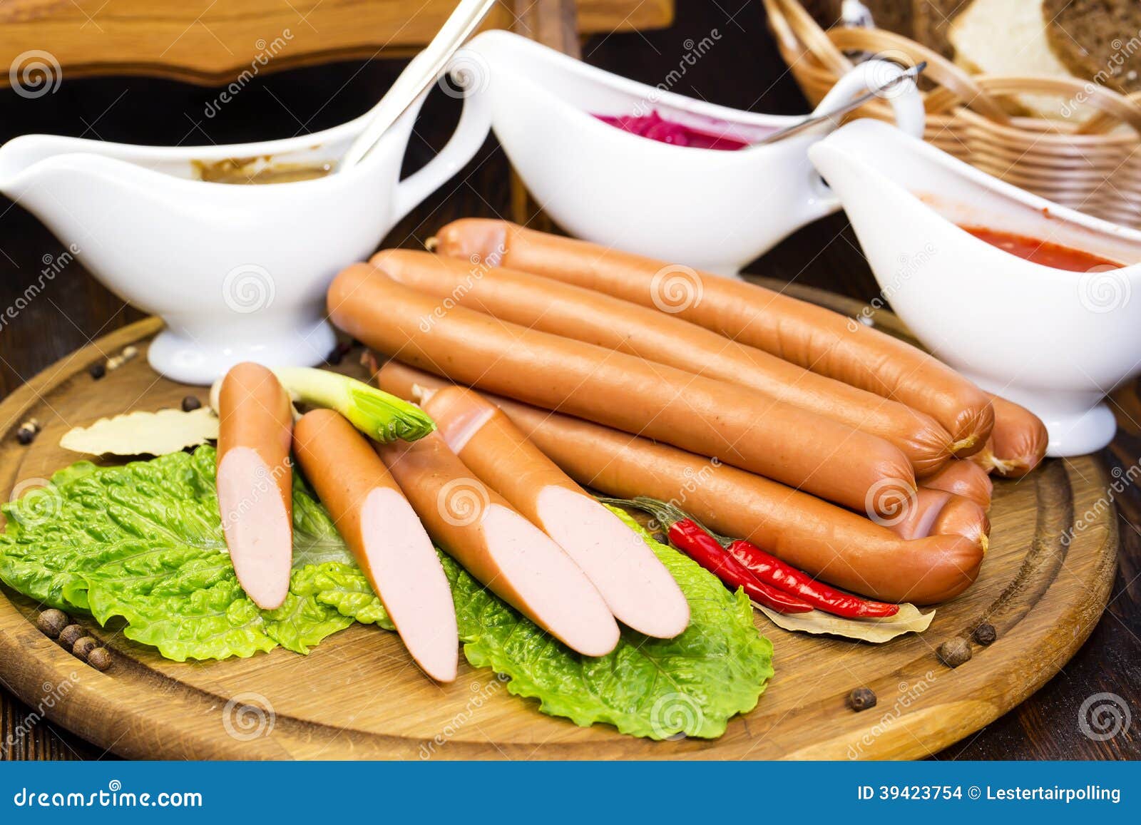 Plate with sausage stock photo. Image of dinner, assortment - 39423754