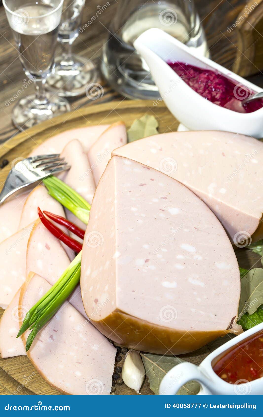 Plate with sausage stock image. Image of salami, closeup - 40068777
