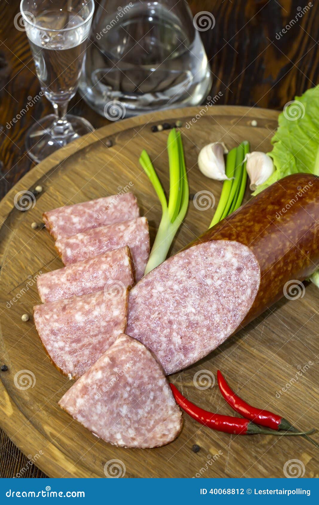 Plate with sausage stock photo. Image of meal, food, plate - 40068812