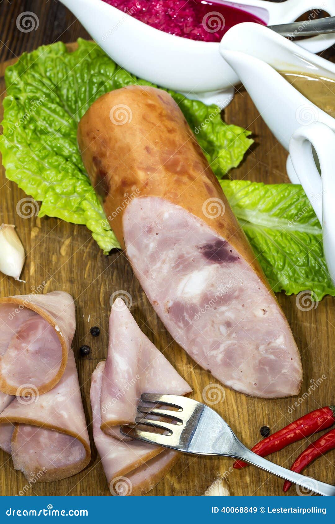 Plate with sausage stock image. Image of meal, pepper - 40068849